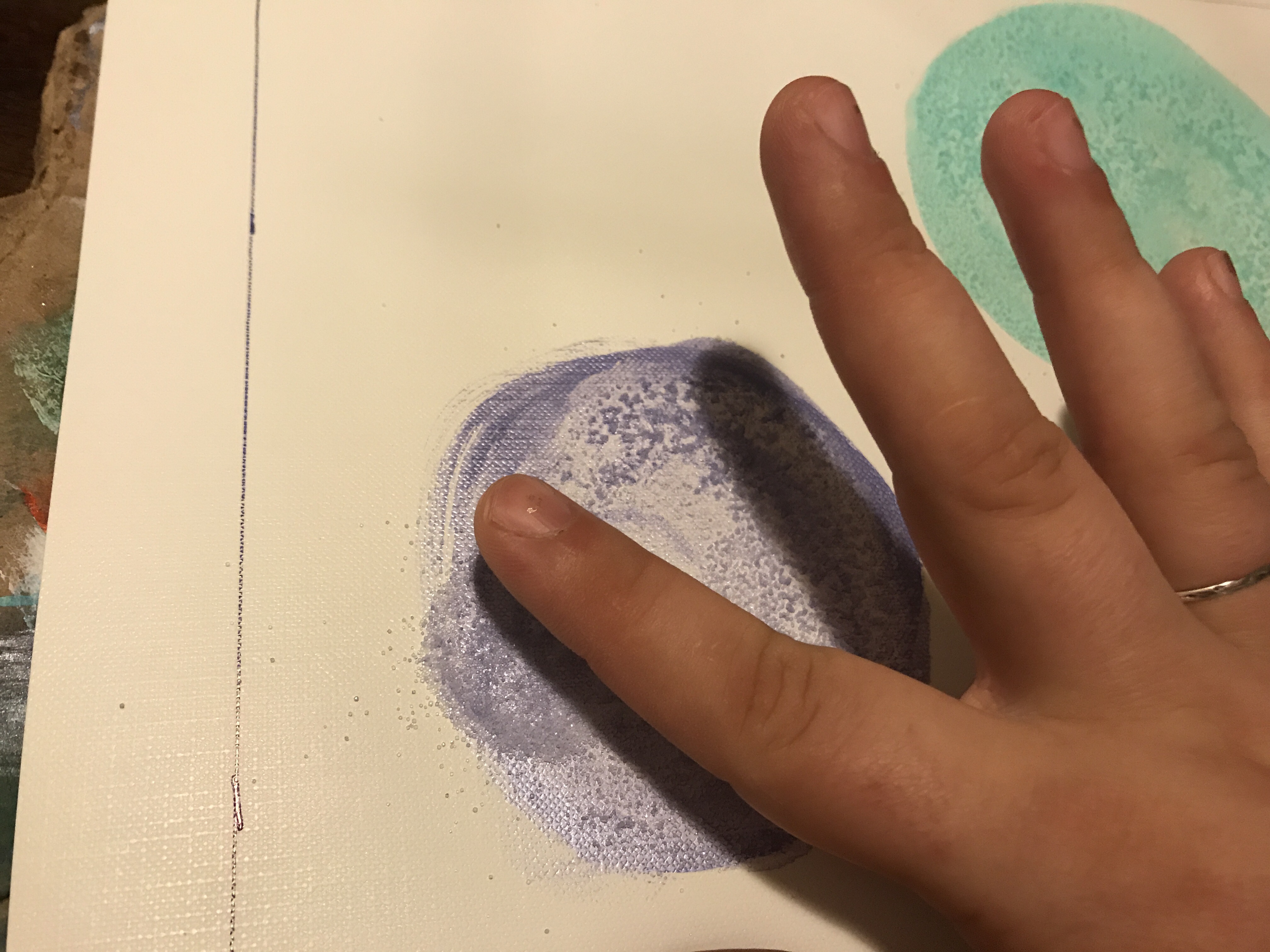 Tutorial: layering acrylic paint using salt – Magdalena Nitla